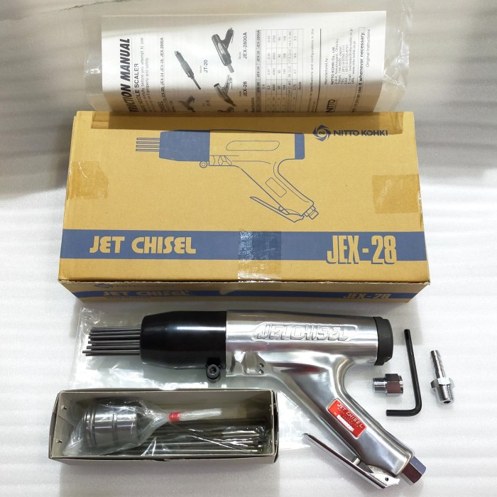 Jual Nitto Kohki Needle Scaler Jet Chisel JEX-28 Heavy Duty Type ORIGINAL | Shopee Indonesia
