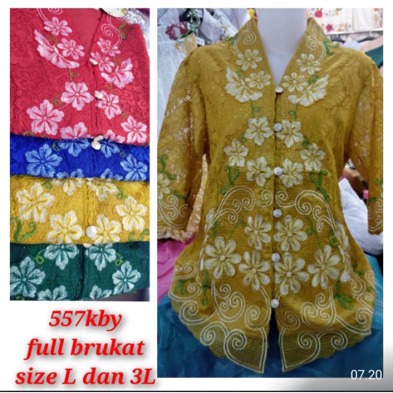 Jual BAJU ATASAN WANITA MODEL KEBAYA KANCING DEPAN BAHAN FULL BROKAT ...