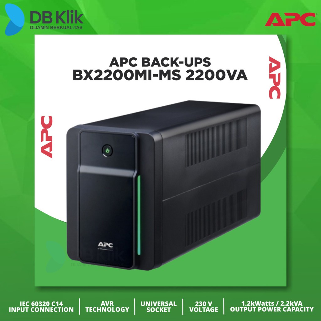 Jual UPS APC Back BX2200MI-MS 2200VA 1200W - BX2200MI MS Universal ...