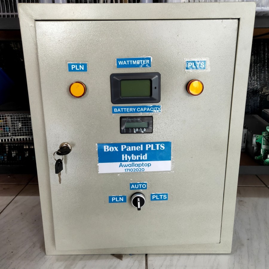 Jual box panel PLTS hybrid 3000w dg MPPT 60A full otomatis 24V 48V PSW ...