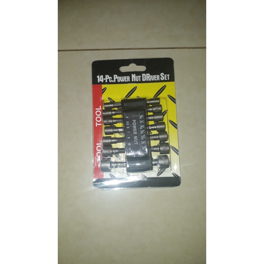 Jual Kunci Sok Mata Bor Set 14 Pcs Non Magnetic / Power Nut Driver ...