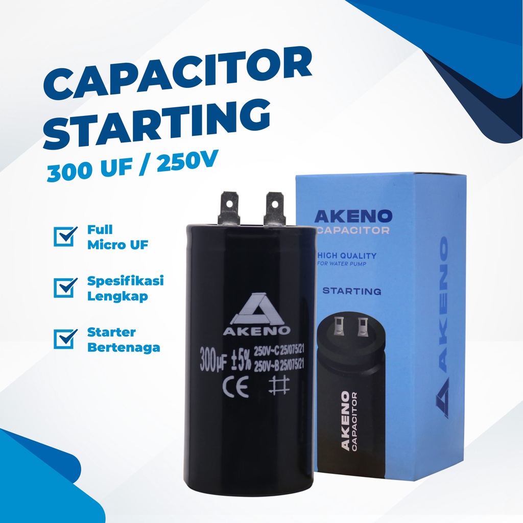 Jual CAPACITOR STARTING 300 UF - 250V KAPASITOR / CAPACITOR STARTING ...