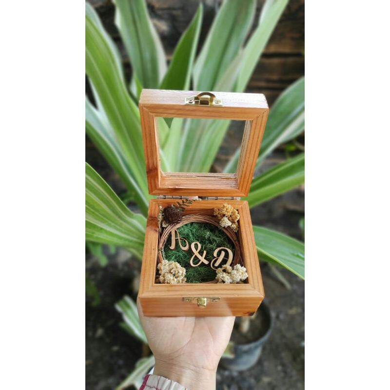 Jual BOX KOTAK TEMPAT MAHAR RING BOX SESERAHAN KAYU RUSTIC PERHIASAN ...