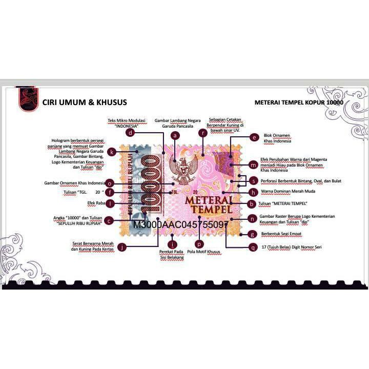 Jual Materai 10000 / 100 Pcs (Murah) Original Kantor POS | Shopee Indonesia