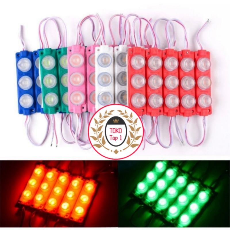 Jual Lampu Led Modul 3 Mata Smd 12Volt Dan 24Volt Waterproof | Shopee Indonesia