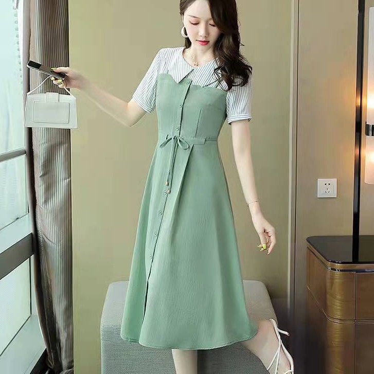 Jual dress korean style wanita/dress korea/dress wanita/dress korean style/midi dress korea/long ...