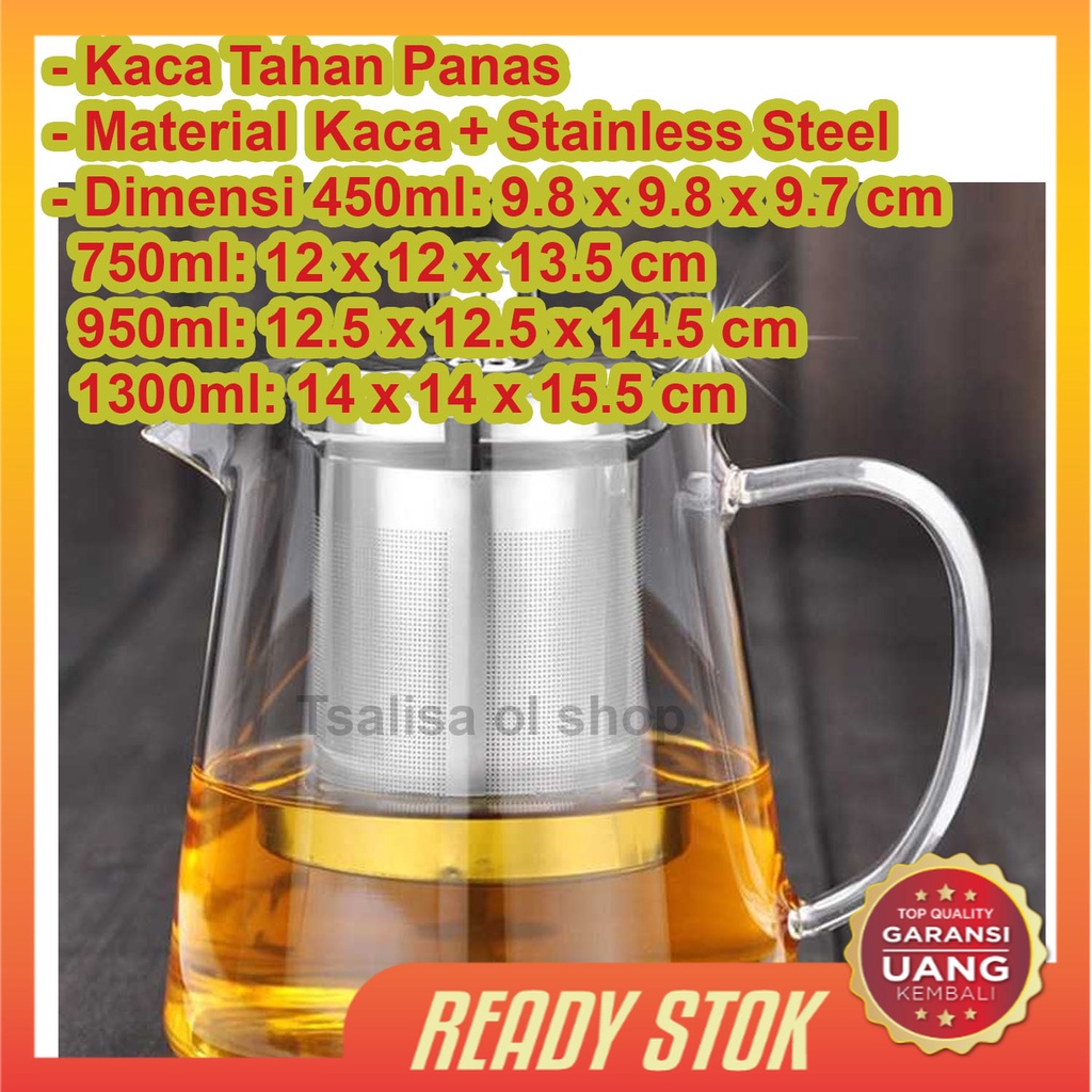 Jual One Two Cups Teko Stainless 450ML Pitcher Teh Chinese Teapot Maker - TP-760 | Shopee Indonesia