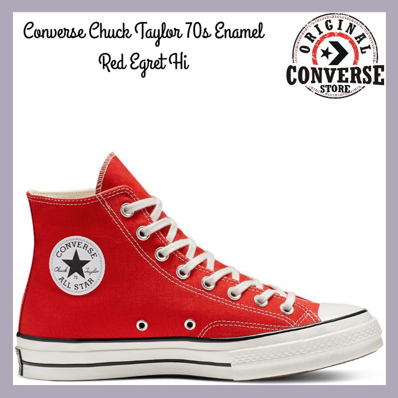 Jual ORIGINAL CONVERSE CHUCK TAYLOR 70s ENAMEL RED EGRET Hi 164944C ...
