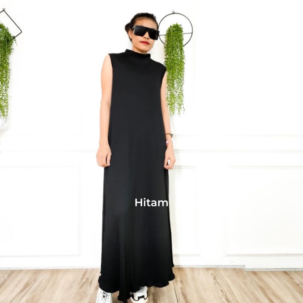 Jual INNER DRESS PLISKET PREMIUM /SLEEVELESS LONG DRESS/INNER PLISKET ...
