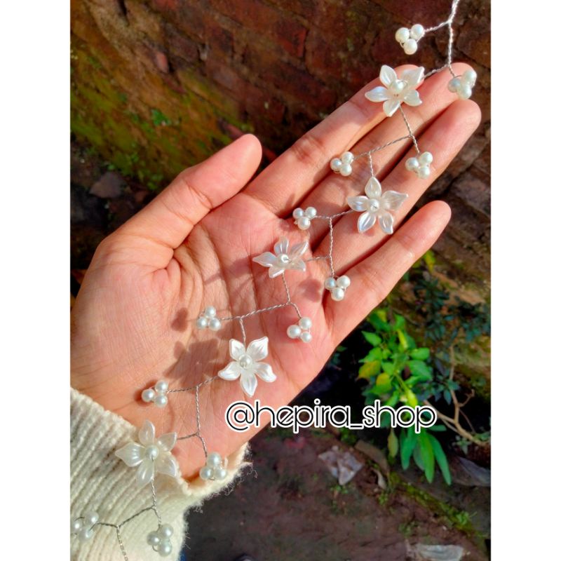 Jual headpiece bunga/headpiece Mutiara/headpiece hijab/bando hijab ...