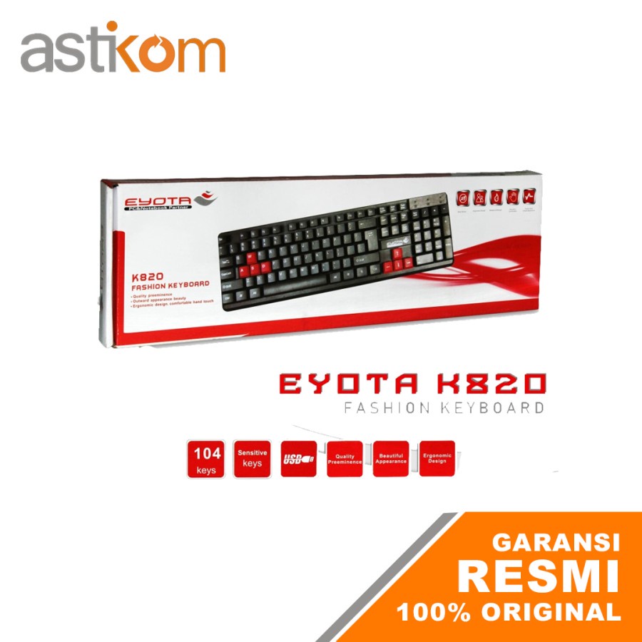 Jual Keyboard Office USB Eyota K820 Murah Wired Keyboard USB | Shopee Indonesia
