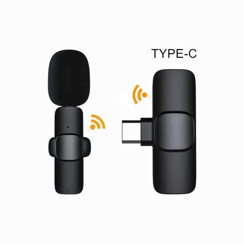 Jual Mic Jepit Wireless Clip On HP Smartphone Microphone Live USB Type ...