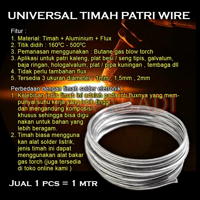 Jual Universal Timah Patri Batangan / Wire Timah Solder Radiator Per ...