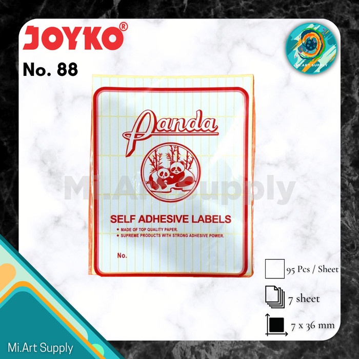 Jual Stiker / Self Adhesive Labels PANDA (Pilih Ukuran Stiker) | Shopee ...