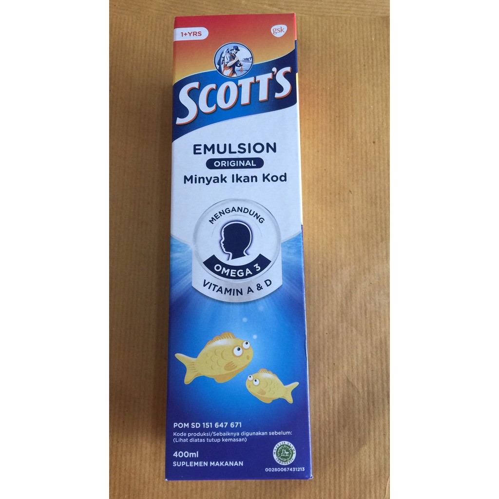 Jual Suplemen - Obat Diet - Vitamin Minyak Ikan Scott Emulsion Original ...