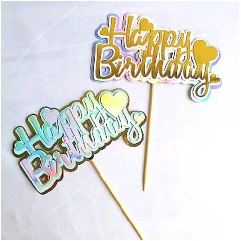 Jual Cake Topper Hiasan Kue Ulang Tahun Ultah Tart Happy Birthday Love ...