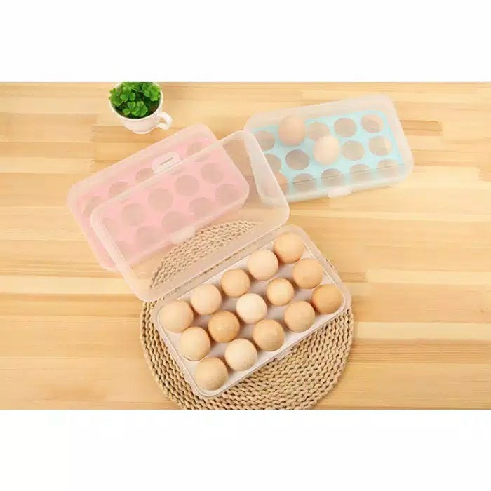 Jual KOTAK TELUR | BOX TELUR 15 SEKAT | EGG ORGANIZER | Shopee Indonesia