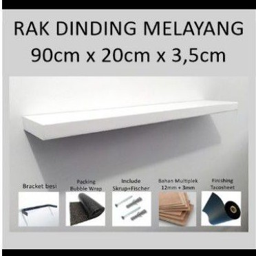 Jual floating shelf 90 cm | Shopee Indonesia
