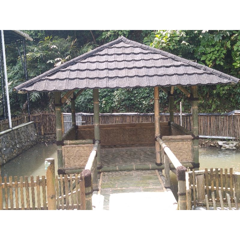 Jual gajebo bambu empang ukuran 3x3 | Shopee Indonesia