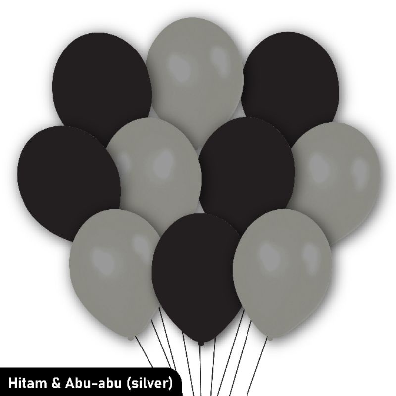 Jual PAKET BALON LATEX ISI 10 POLOS MIX WARNA BALON KARET | Shopee ...