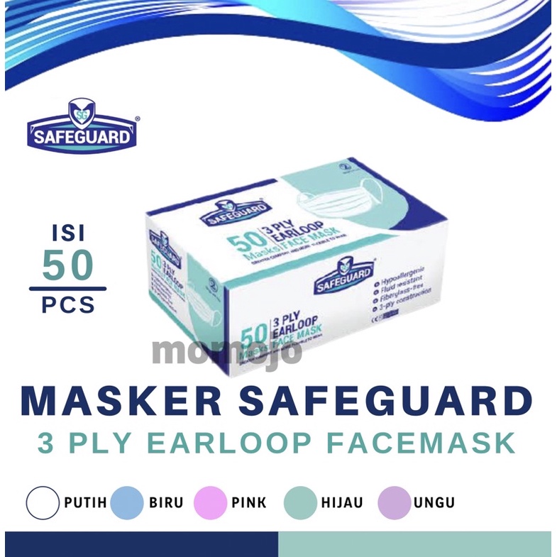 Jual MASKER SAFEGUARD EARLOOP FACE MASK ISI 50 PCS | Shopee Indonesia
