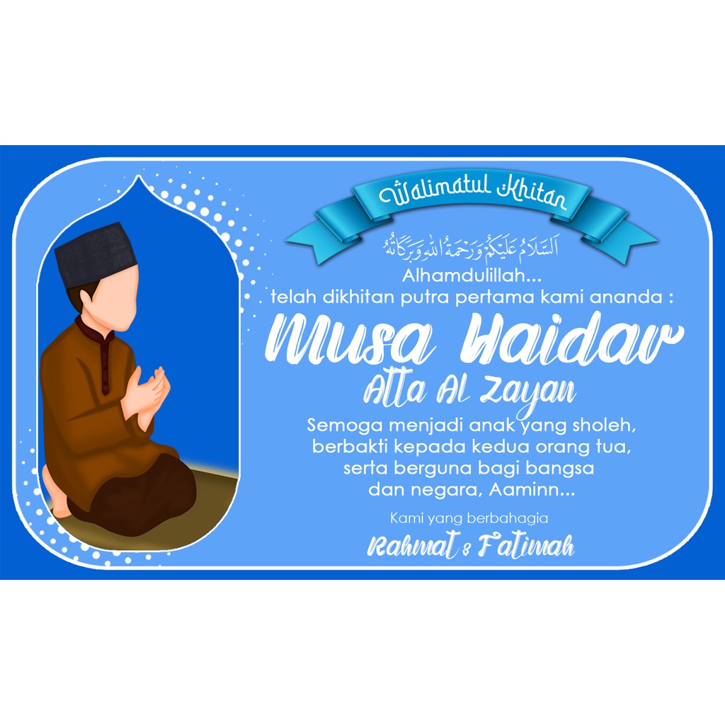Jual Stiker Syukuran Khitanan / Tasyakur Walimatul Khitan Termurah ...