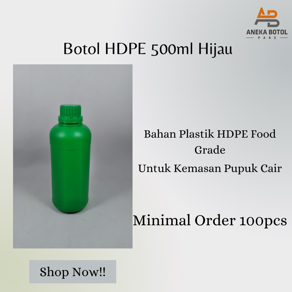 Jual Botol HD 500ml Hijau | Botol Pertanian | Botol Plastik 500ml ...