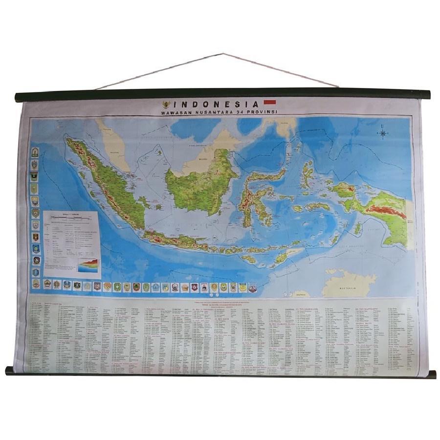 Jual Peta INDONESIA 100 cm x 154 cm x 6 cm | Shopee Indonesia