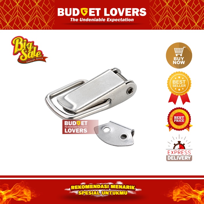Jual Kancing Kunci Spring Loaded Toggle Latch Catch Hasp - Silver ...
