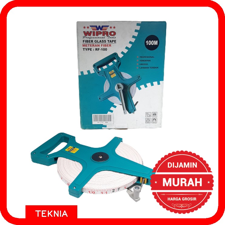 Jual Meteran Roll 100 Meter - Meteran Fiber Wipro 100M - Fiber Glass ...