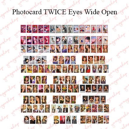 Jual [READY / SET] TWICE EYES WIDE OPEN TWIC PHOTOCARD UNOFFICIAL FANMADE CANT STOP ME ...