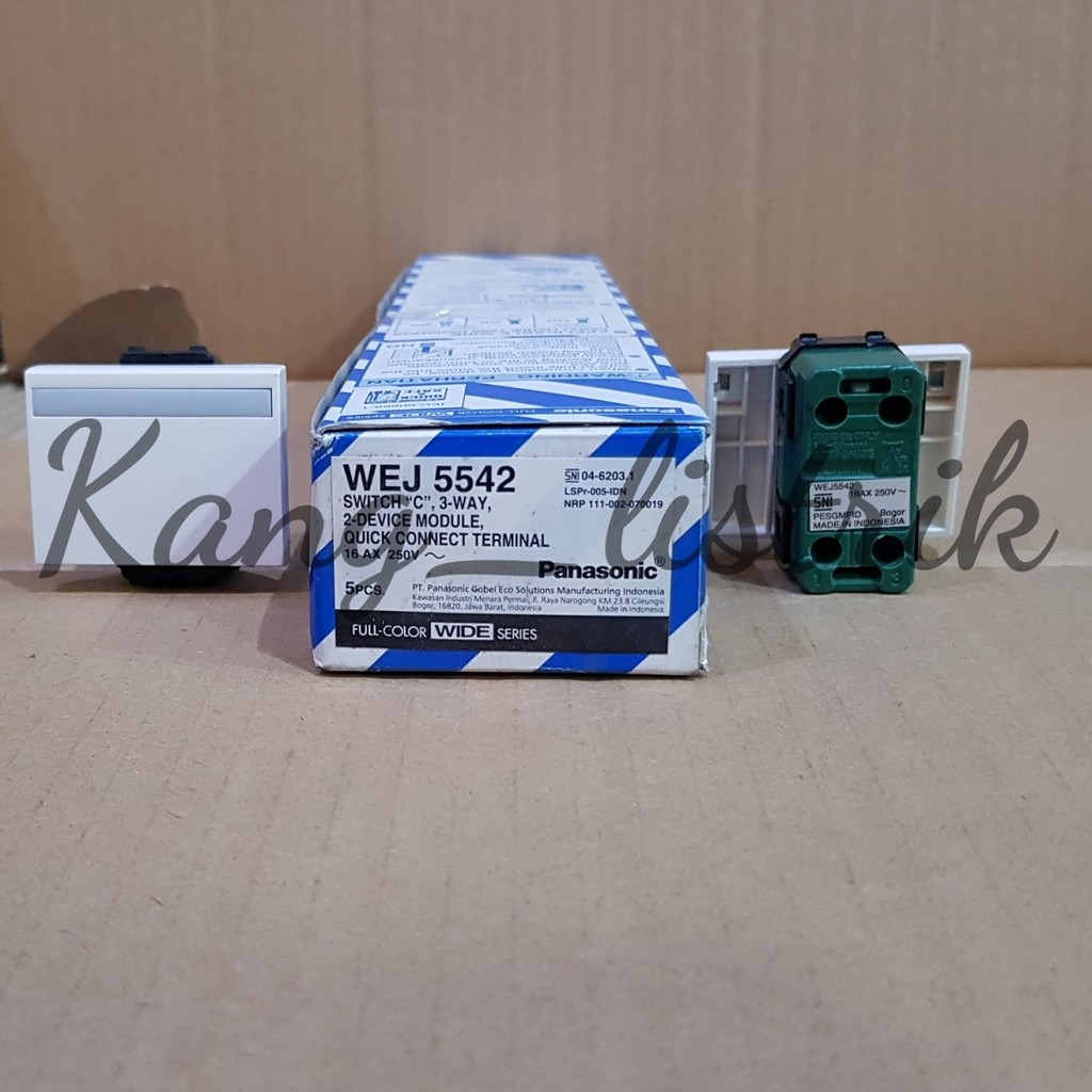 Jual Saklar Hotel / Saklar "C" Wide 16AX Hotel Panasonic - WEJ5542 ...