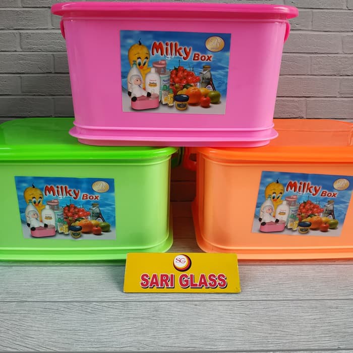 Jual box container warna / milky box warna | Shopee Indonesia