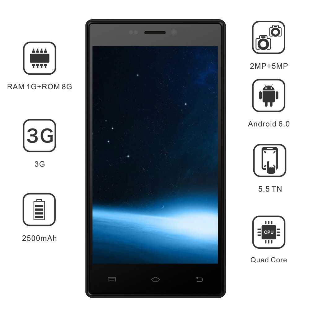 Jual Hp Android 3G iCherry C227 Mercury 5.5" RAM 1GB ROM 8GB | Shopee ...