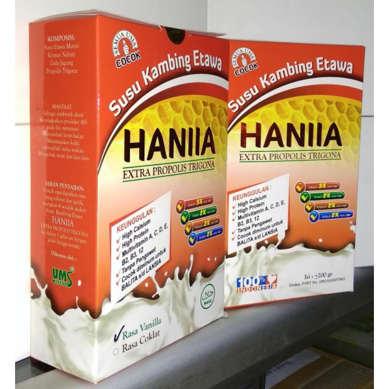 Jual Susu Kambing Etawa Extra Propolis Trigona HANIIA 100% Original ...