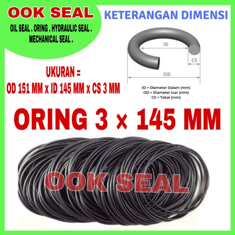 Jual oring seal 3 x 145 / seal oring 3 x 145 / oring 3 x 145 / seal 3 x 145 / oring 3mm x 145mm ...