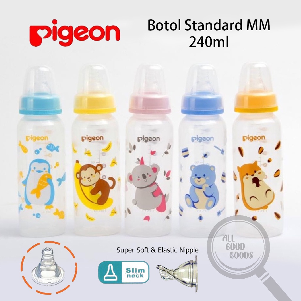 Jual [MM NEW] Pigeon Bottle PP 120ml / 240ml Standard Neck - Botol Susu Standart MM 120 / 240 ml ...