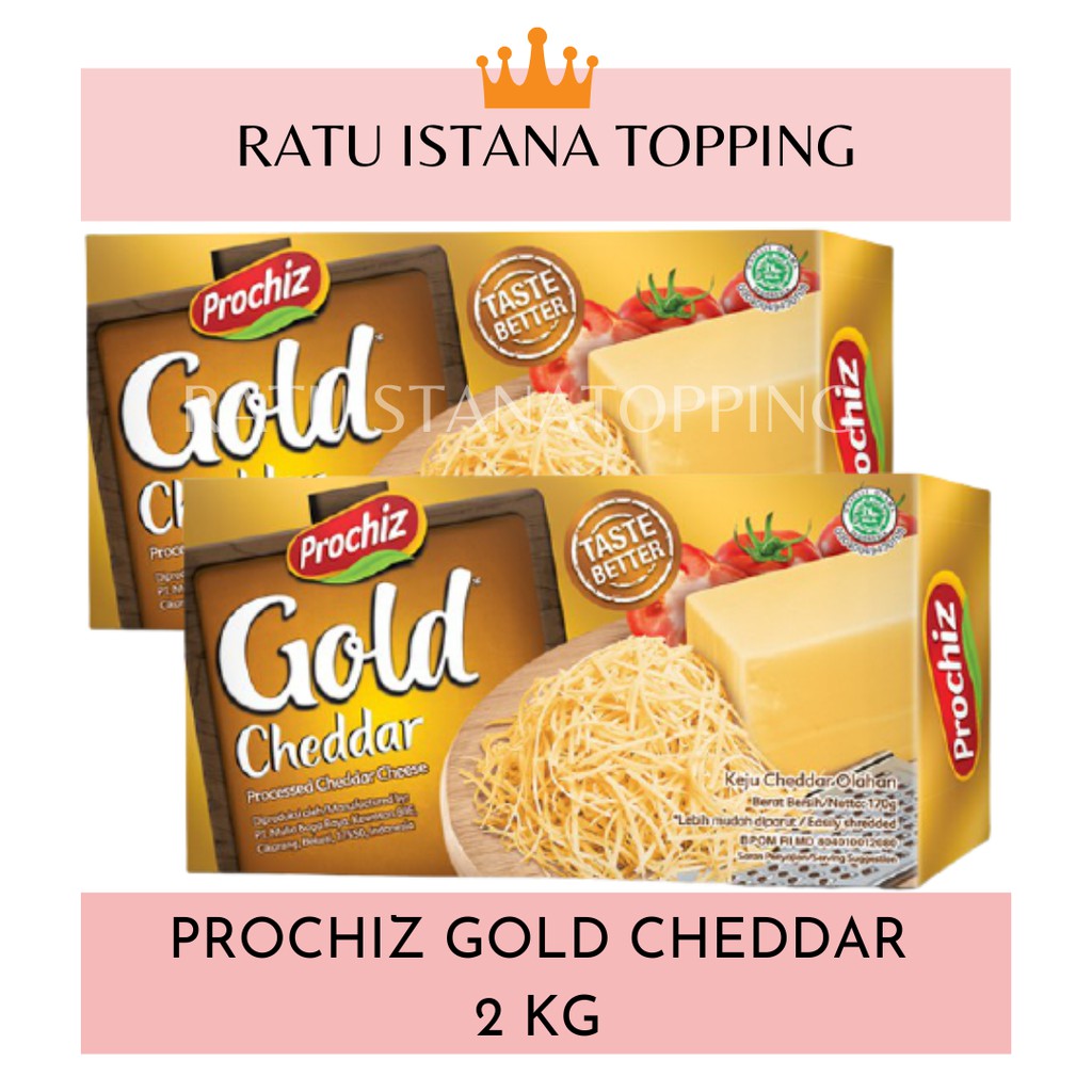 Jual PROCHIZ GOLD CHEDDAR 2 KG-KEJU PROCHIZ CHEDDAR GOLD-KEJU ROTI ...
