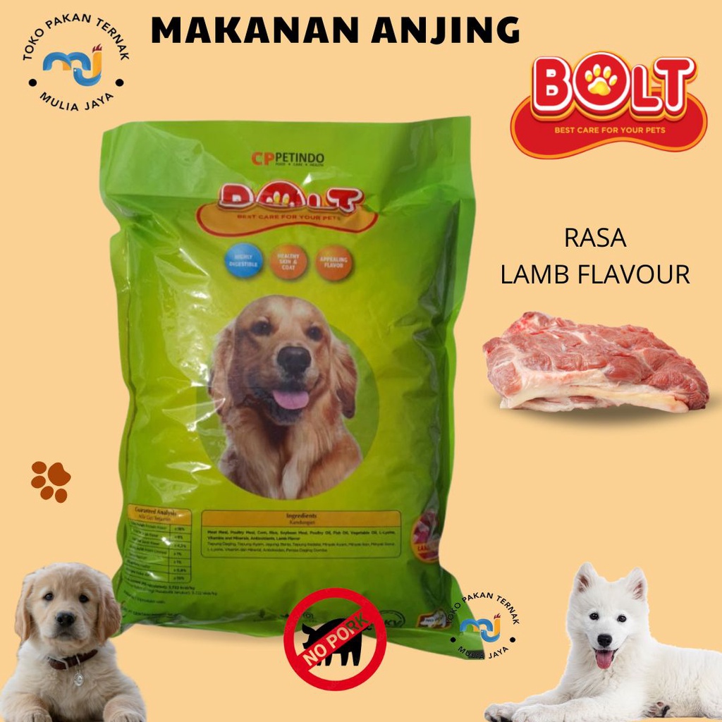 Jual Bolt 1kg Makanan Anjing Dog Food Dry | Shopee Indonesia