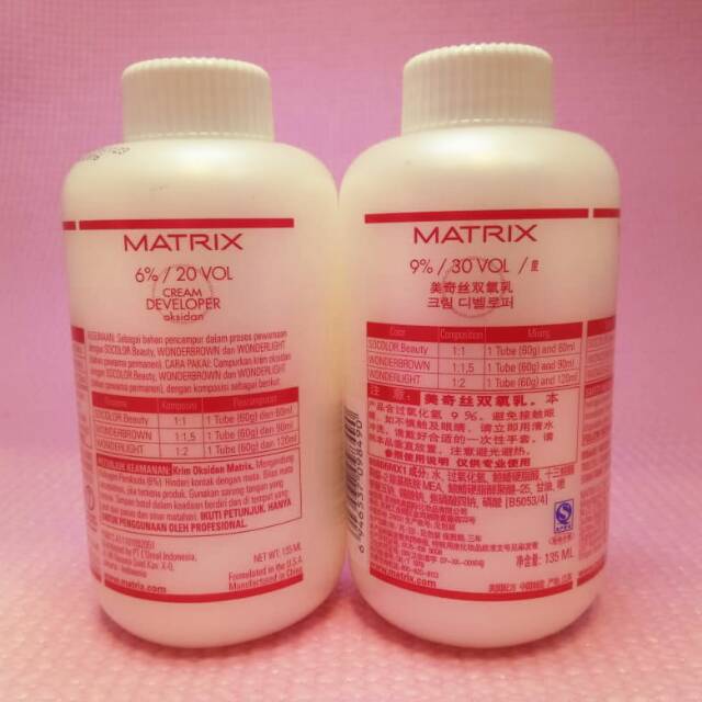 Jual Matrix Oxydant Developer Peroxide / Campuran Semir Pewarna Rambut ...