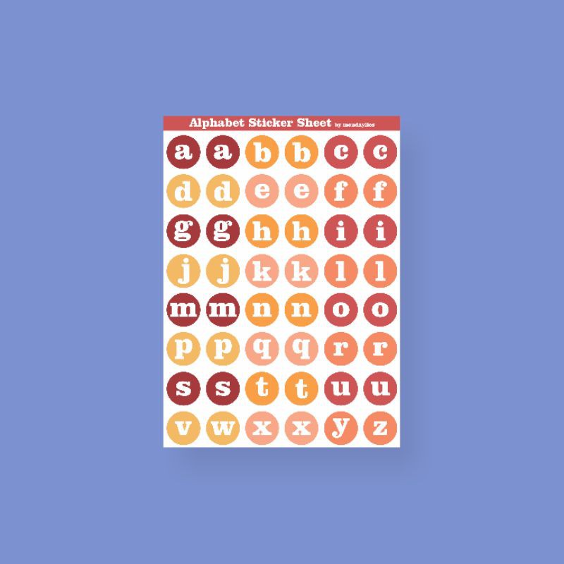 Jual STICKER SHEET 2 | ALPHABET STICKER SHEET | by mondaylies | Shopee ...
