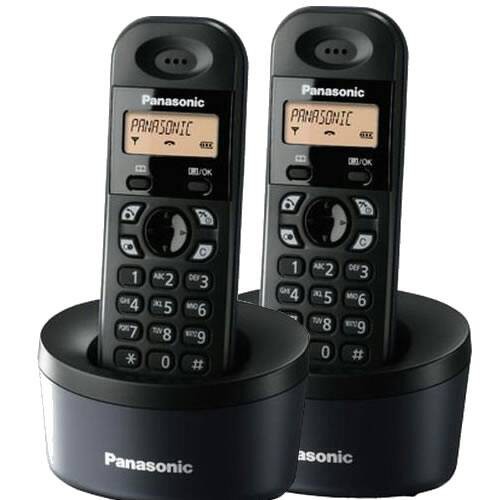 Jual PANASONIC KX-TG1312 ( BLACK ) TWIN / DOUBLE HANDSET TELEPON WIRELESS | Shopee Indonesia