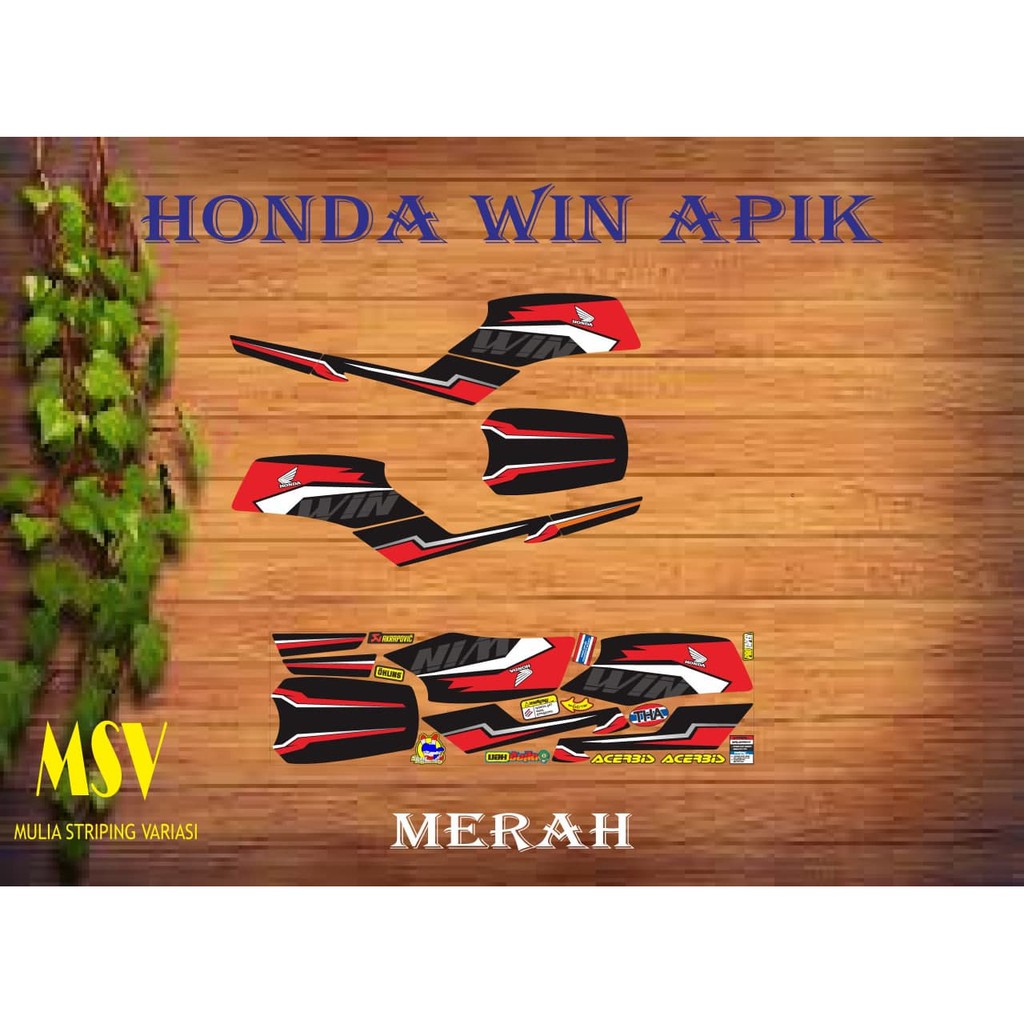 Jual decal striping stiker motor honda win apik | Shopee Indonesia