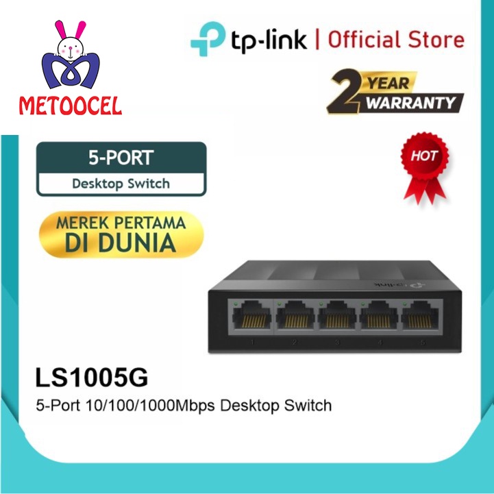 Jual TP-LINK LS1005G 5-Port 10/100/1000Mbps Desktop Switch Hub | Shopee Indonesia