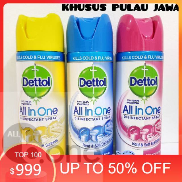 Jual Dettol All In One Disinfectant Spray 400ml | Shopee Indonesia