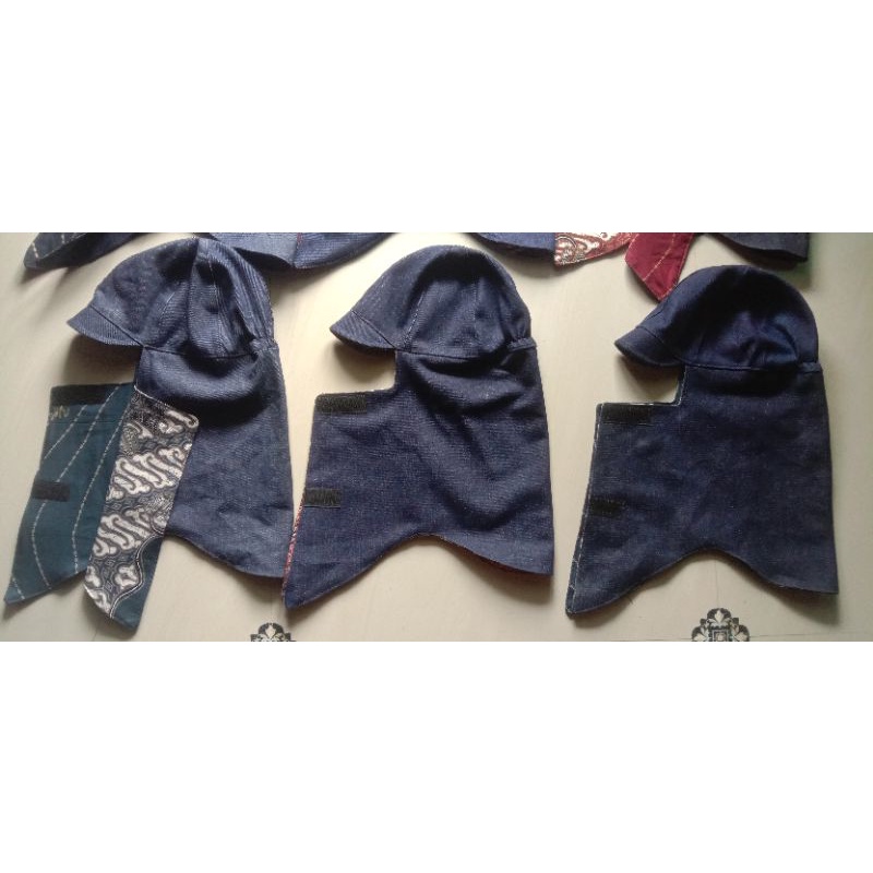Jual topi las,topi Welder,karpus,bahan jeans berkualitas | Shopee Indonesia