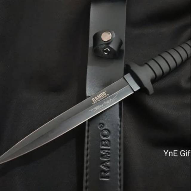 Jual Pisau rambo VI 6 /pisau belati sangkur rambo/pisau lempar | Shopee ...