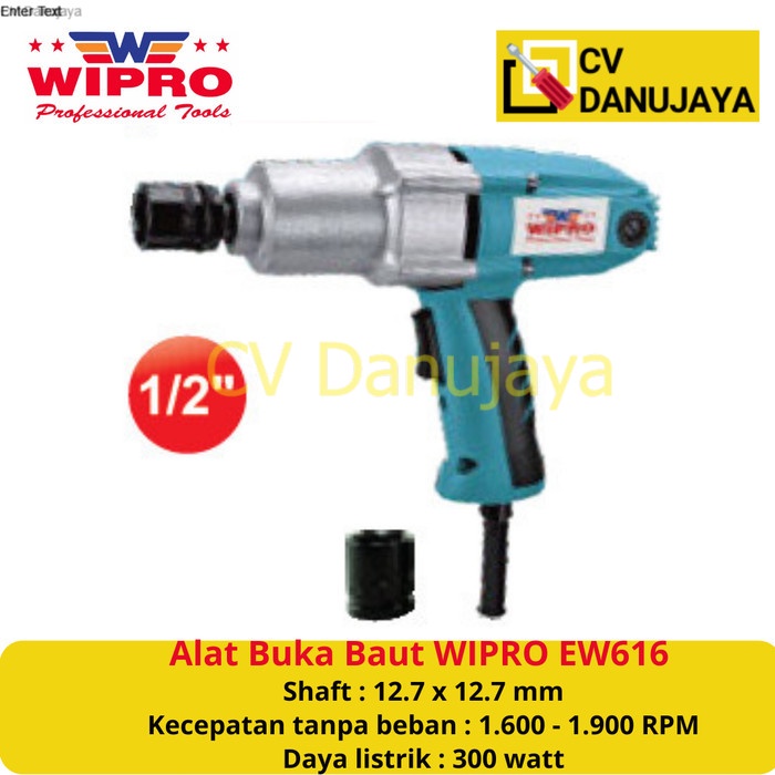 Jual Alat Buka Baut Impact Wrench Listrik WIPRO EW616 | Shopee Indonesia