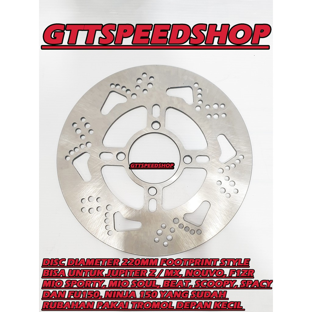 Jual PIRINGAN CAKRAM 220MM MODEL FOOTPRINT ( JENIS MOTOR BISA DIPAKAI ...
