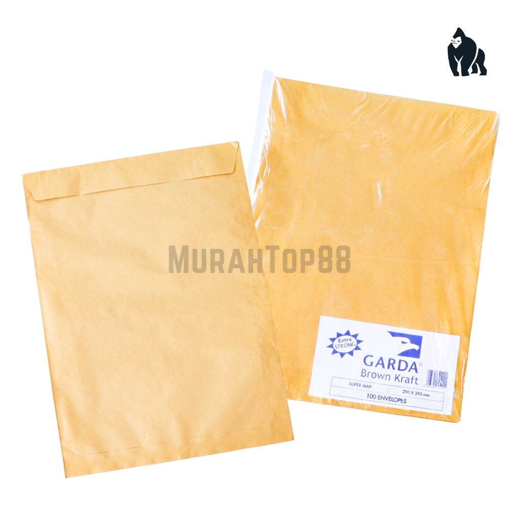 Jual Amplop Coklat Super Map Polos 290 x 390 mm / Brown Kraft Garda Isi ...
